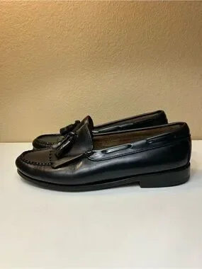 Weejuns | Shoes | Vintage Gh Bass Co Weejuns Loafers Black Leather Slip ...